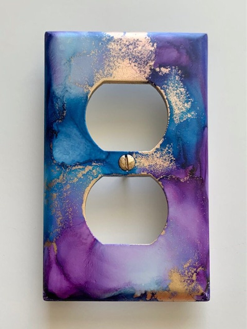 Colorful Abstract Art Light Switch / Electrical Outlet Covers - Toggle ...