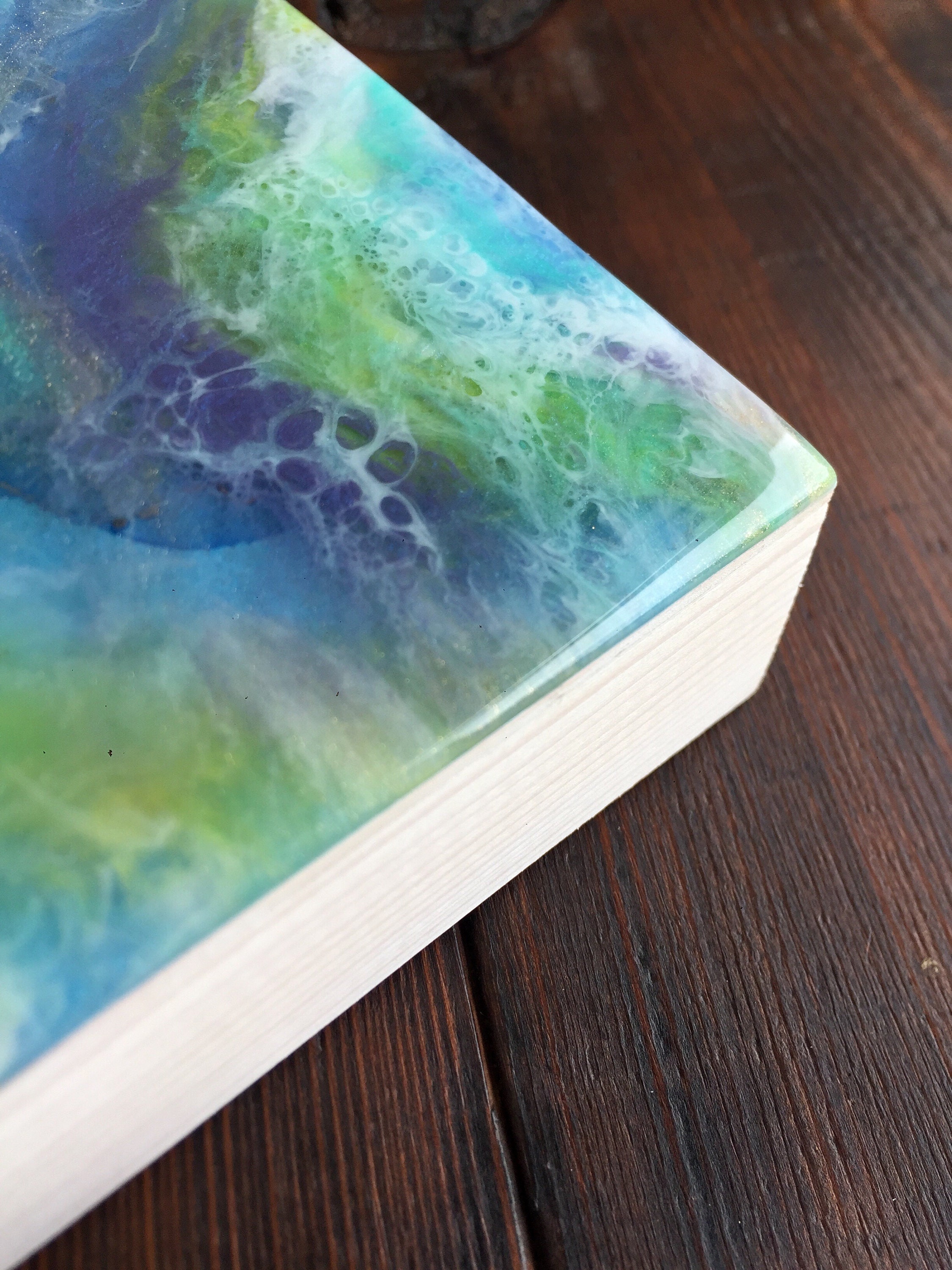 Original 3D Abstract Art Painting - Alcohol Ink and Resin Diptych ...