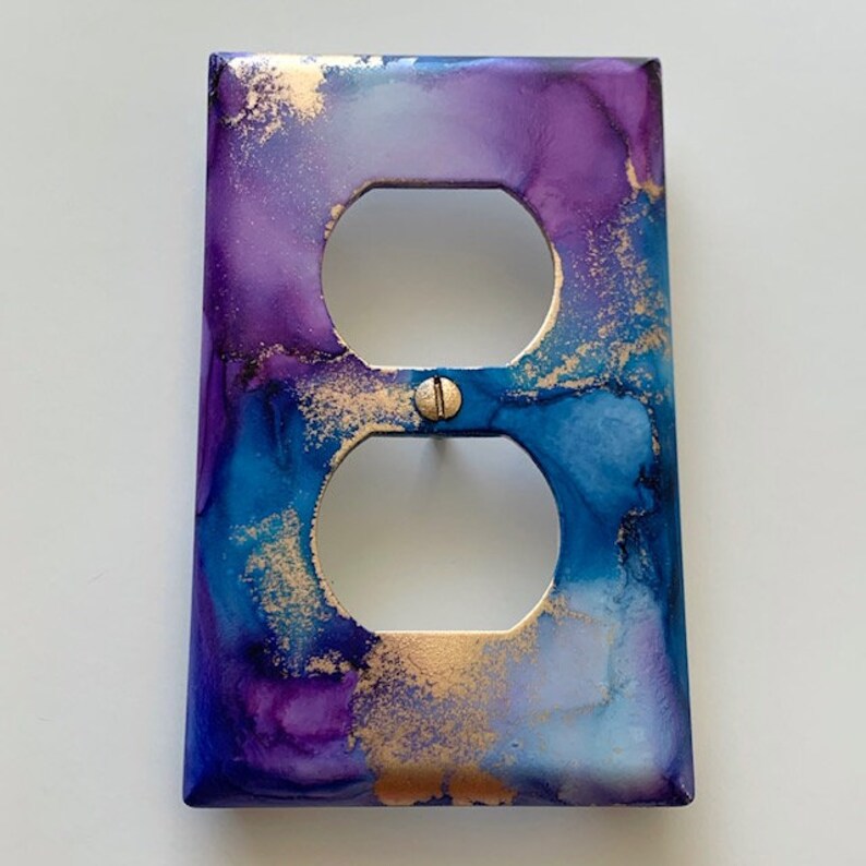 Colorful Abstract Art Light Switch / Electrical Outlet Covers - Toggle ...