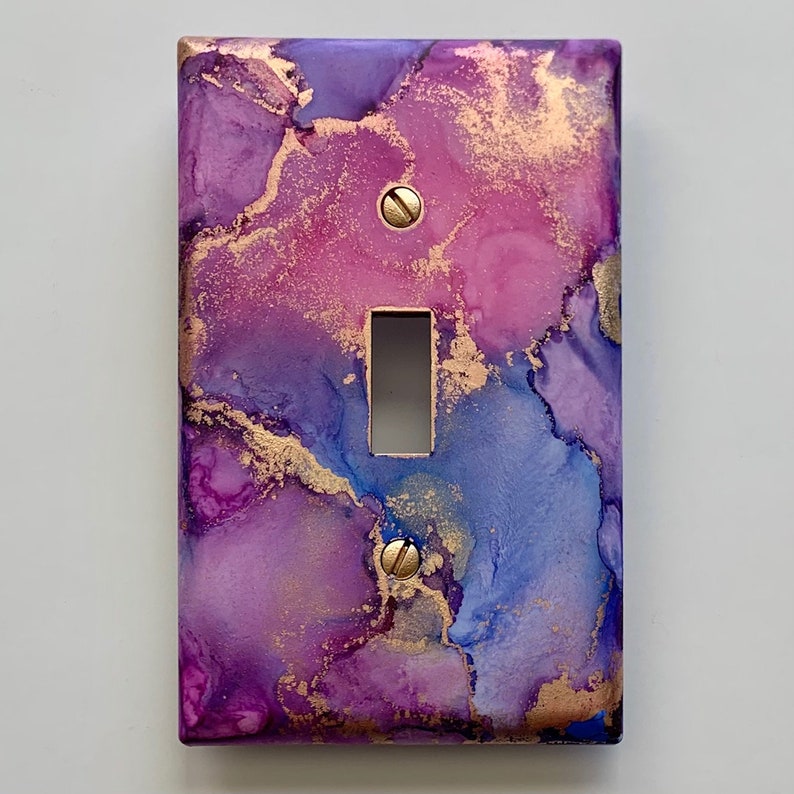 Colorful Abstract Art Light Switch / Electrical Outlet Cover | Etsy
