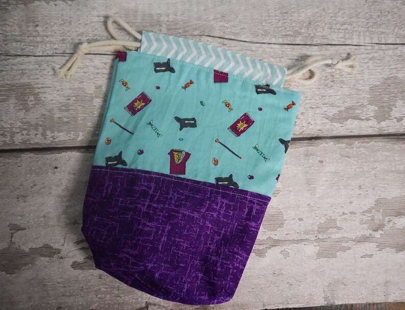 Small Willy Wonka Project Bag Roald Dahl Fabric Drawstring Bag - Etsy