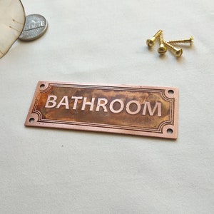 Copper Door Sign Home or Office Door Sign House Room - Etsy
