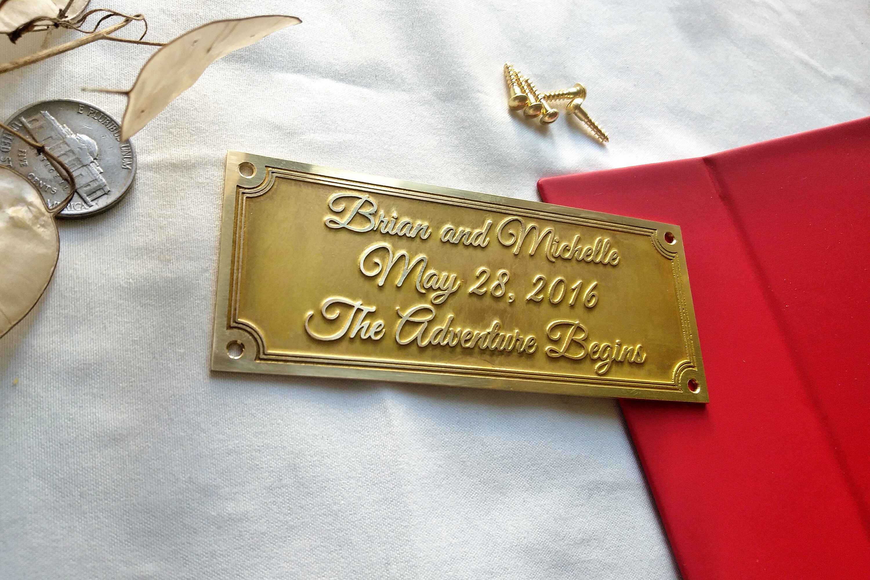 Wedding Gift Nameplate Wedding Anniversary Plaque Photo | Etsy