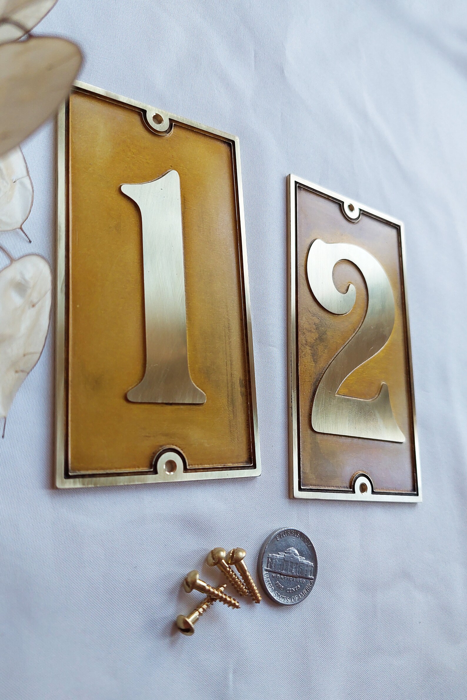 Brass Numbers House Door Numbers Address Sign Mailbox | Etsy