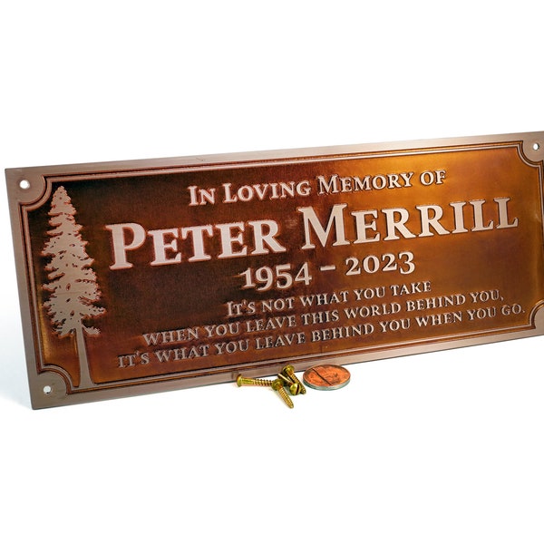Outdoor Memorial Bench Plate - Etsy
