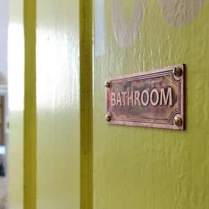 Copper Door Sign Home or Office Door Sign House Room - Etsy