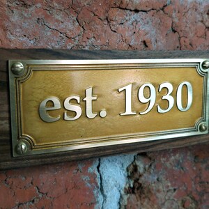 Established Date Plaque, Established Sign, Established NP - Etsy