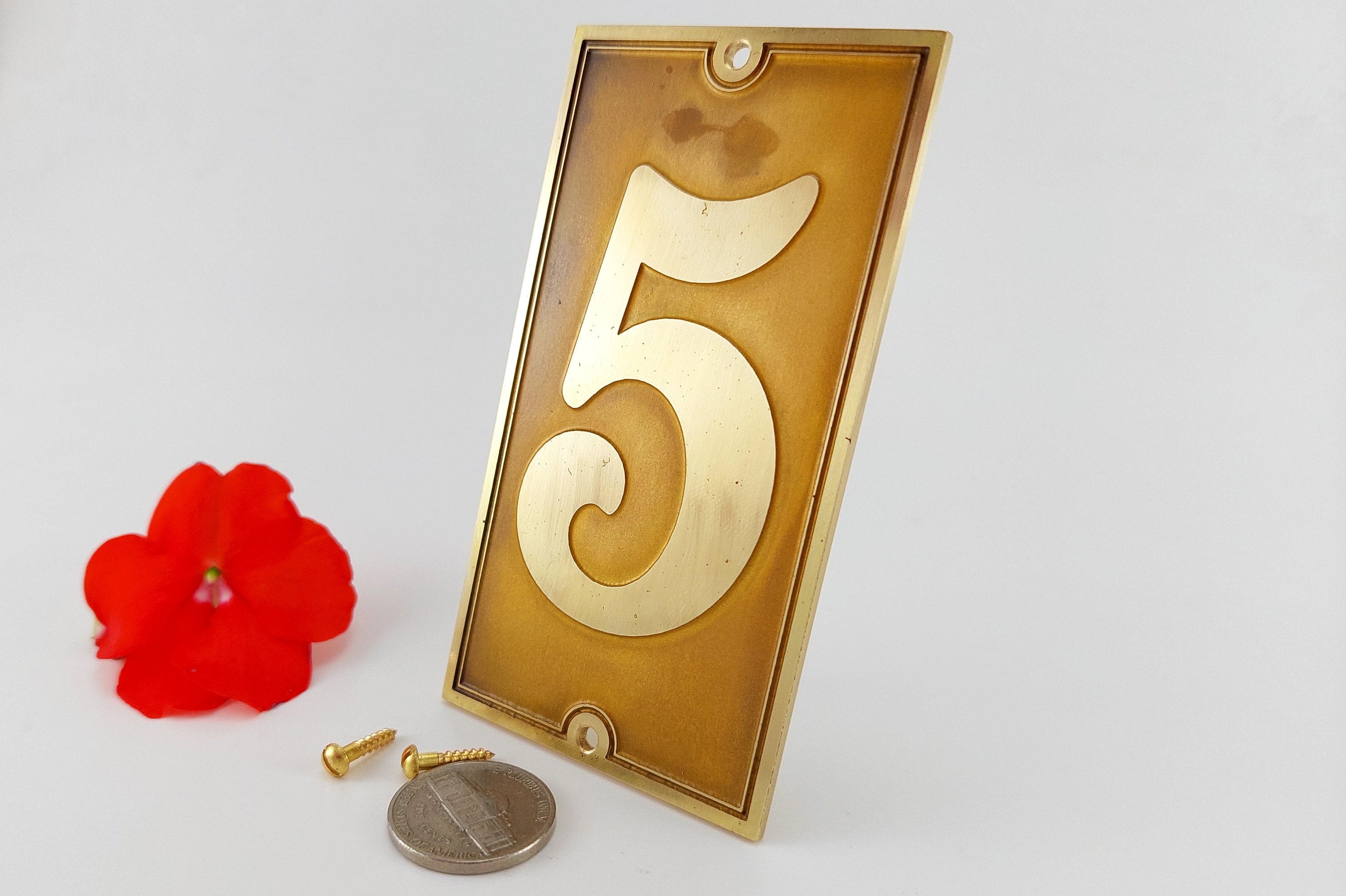 Brass Numbers House Door Numbers Address Sign Mailbox - Etsy