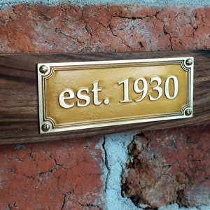 Established Date Plaque, Established Sign, Established NP - Etsy