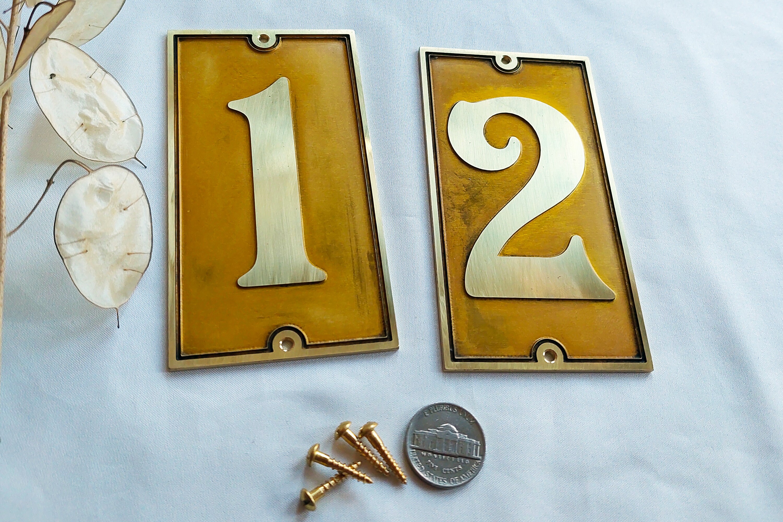 Brass Numbers House Door Numbers Address Sign Mailbox - Etsy