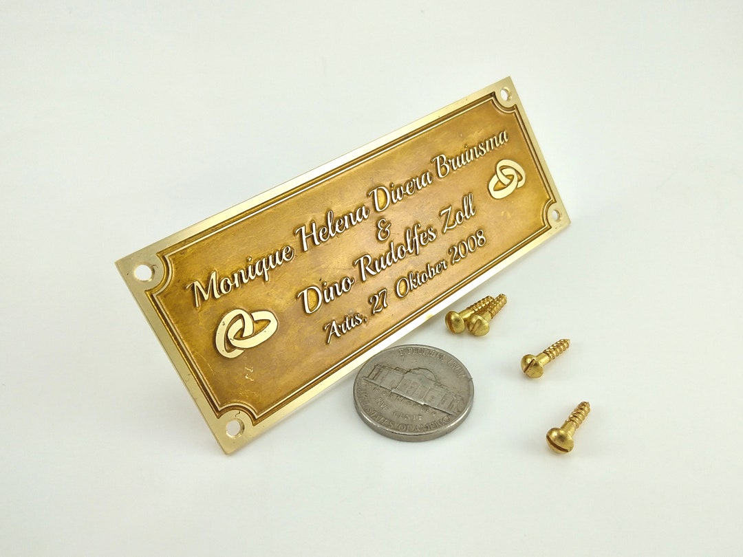 Wedding Gift Nameplate, Wedding Anniversary Plaque, Photo Frame Plaque ...