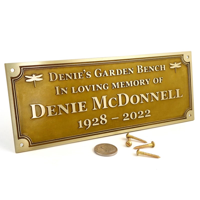 Memorial Bench Plaque - Etsy