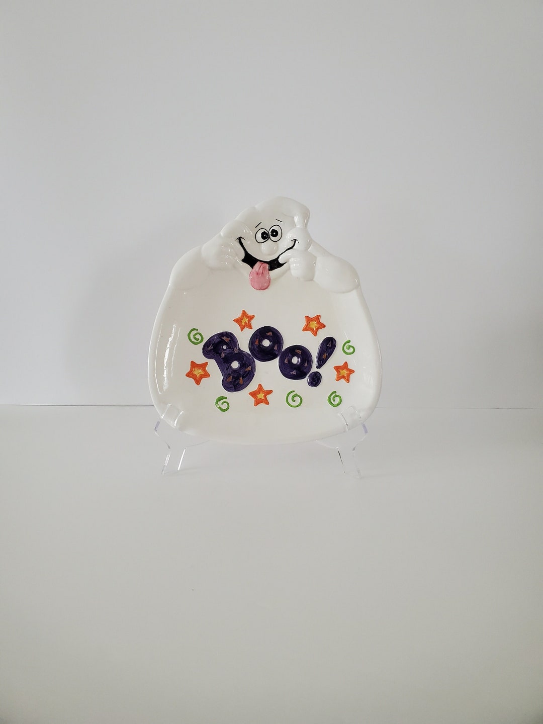 1998 Palm Tree Silly Face Ghost Boo Halloween Ceramic - Etsy