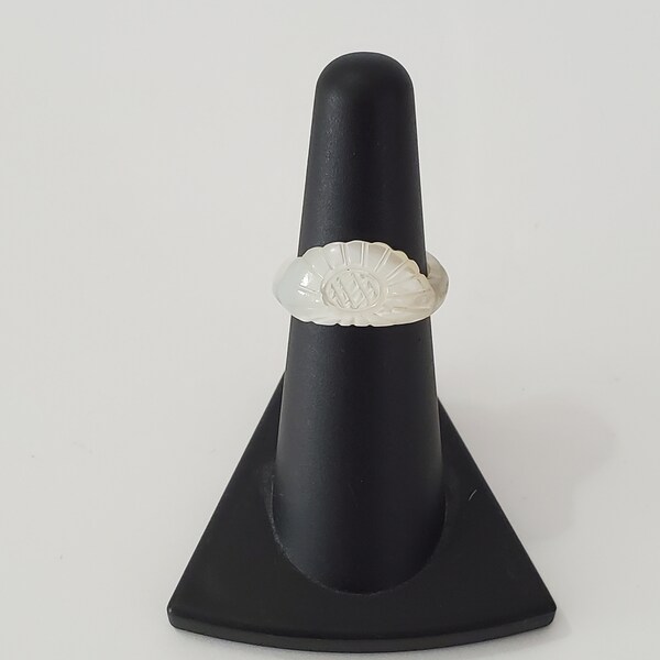 Carved Shell Ring - Etsy