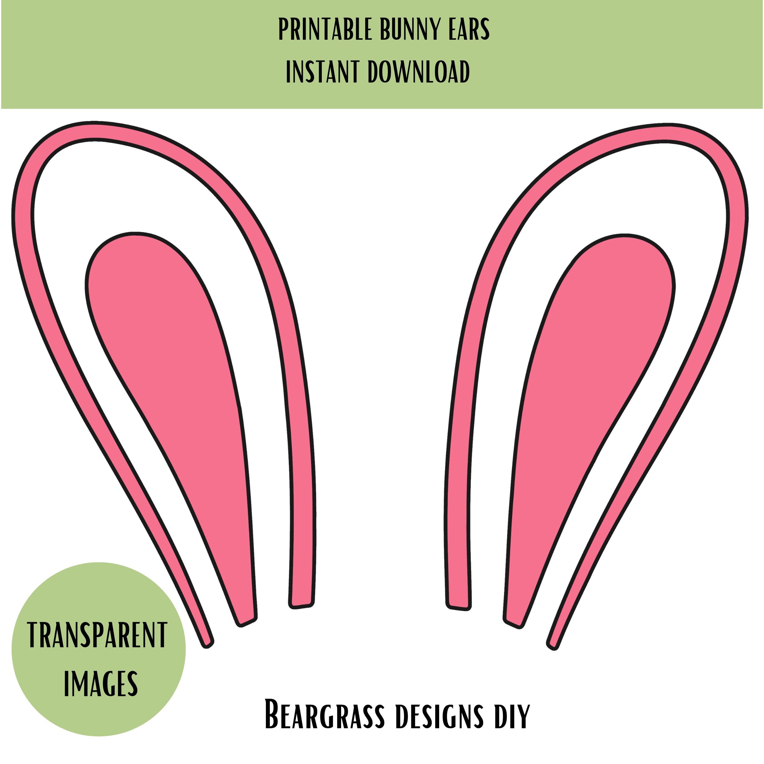 Easter Bunny Ears Transparent Files Instant Downloads SVG PNG Jpg Pdf ...