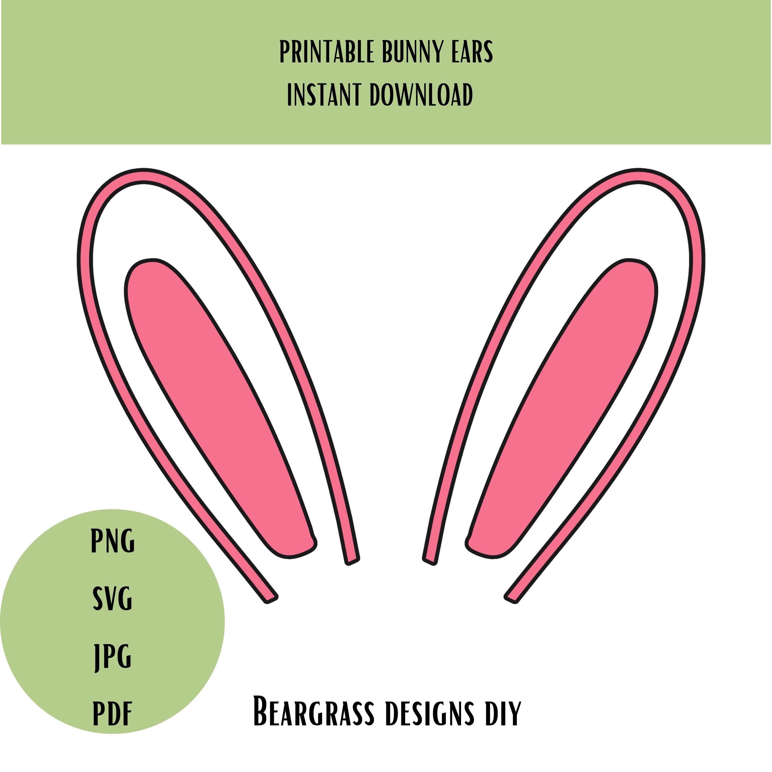 Easter Bunny Ears Transparent Files Instant Downloads SVG PNG Jpg Pdf ...