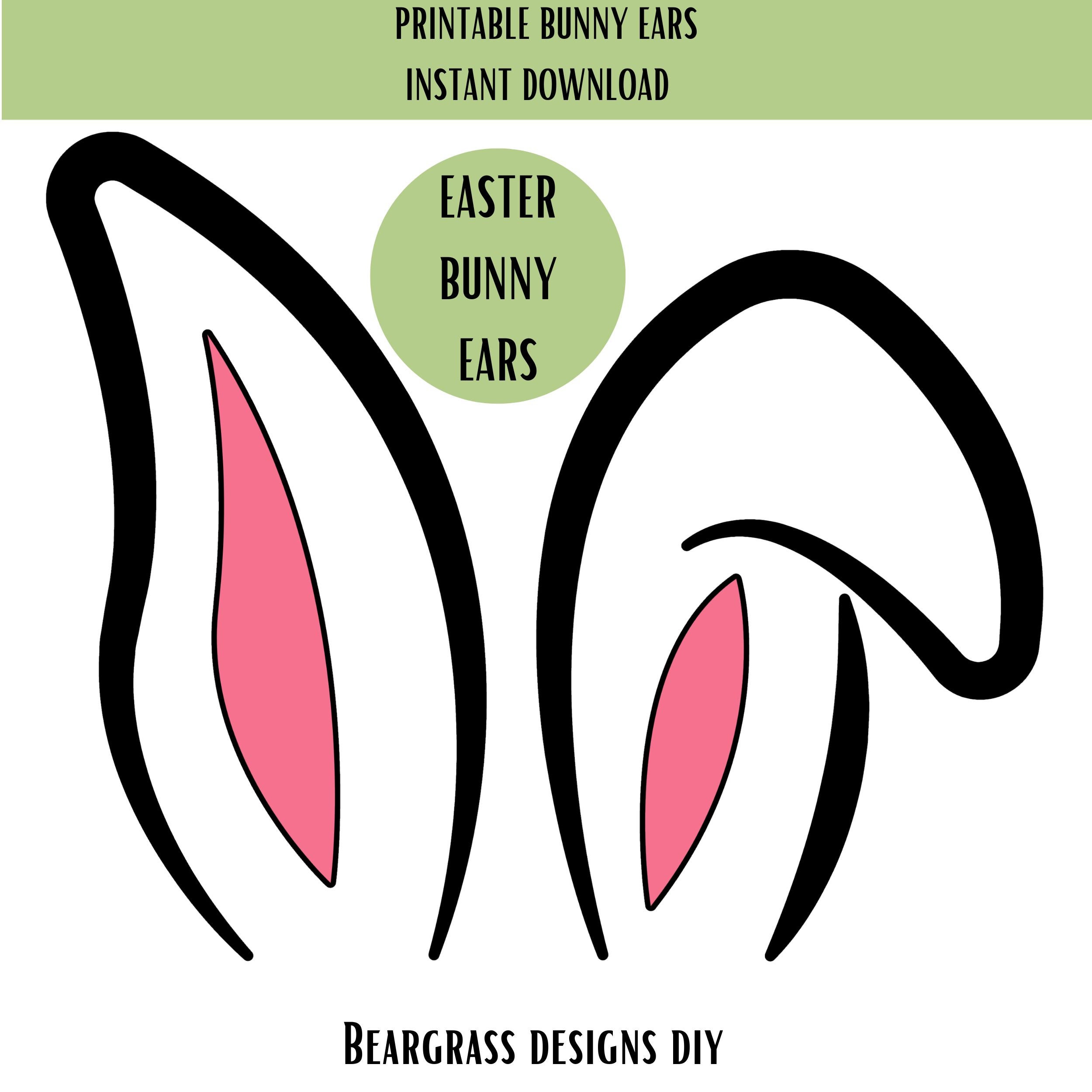 Easter Bunny Ears Transparent Files Instant Downloads SVG PNG Jpg Pdf ...