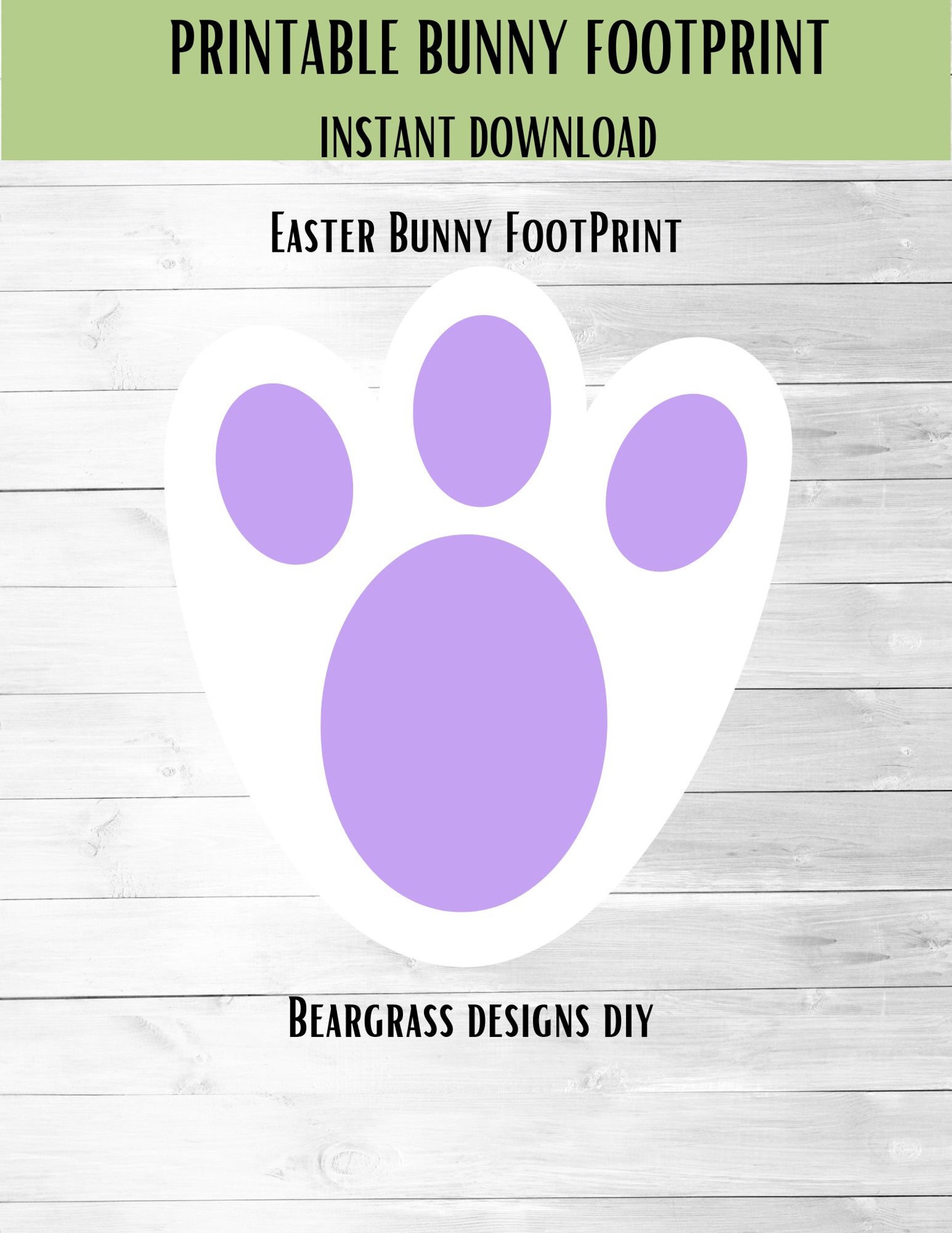 Easter Bunny Feet Printable, Instant Download , Digital ,PDF, SVG, PNG ...