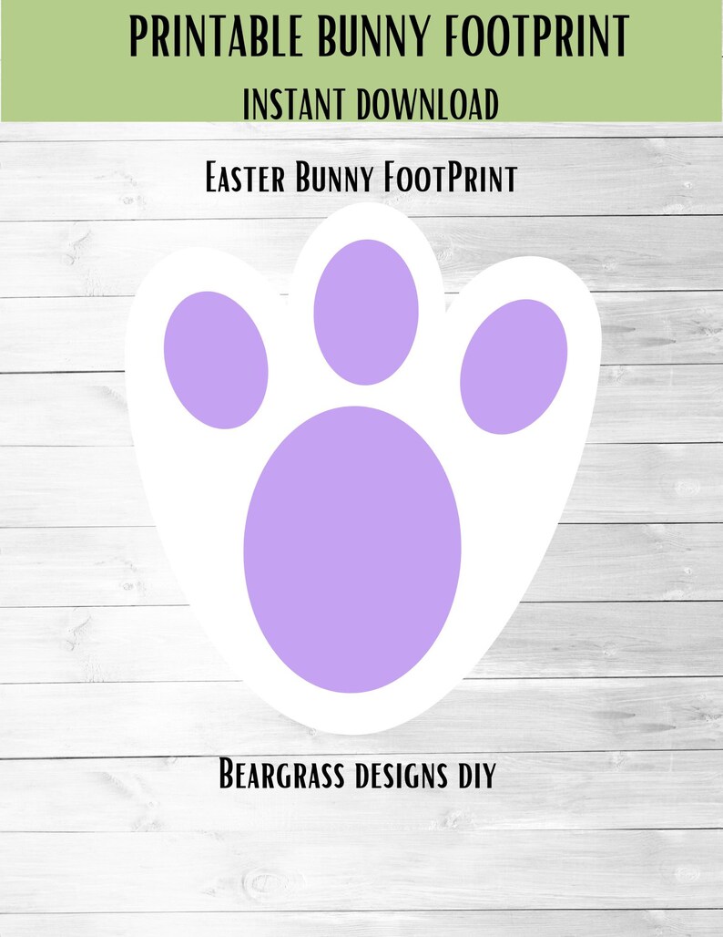 Easter Bunny Feet Printable, Instant Download , Digital ,PDF, SVG, PNG ...