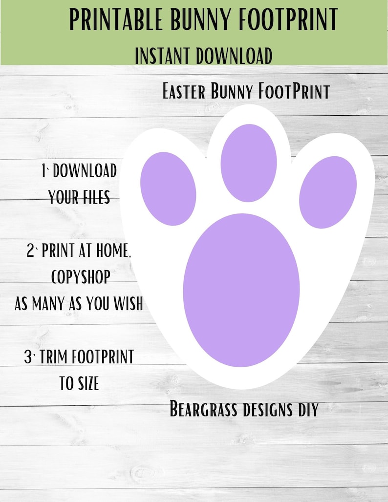 Easter Bunny Feet Printable, Instant Download , Digital ,PDF, SVG, PNG ...