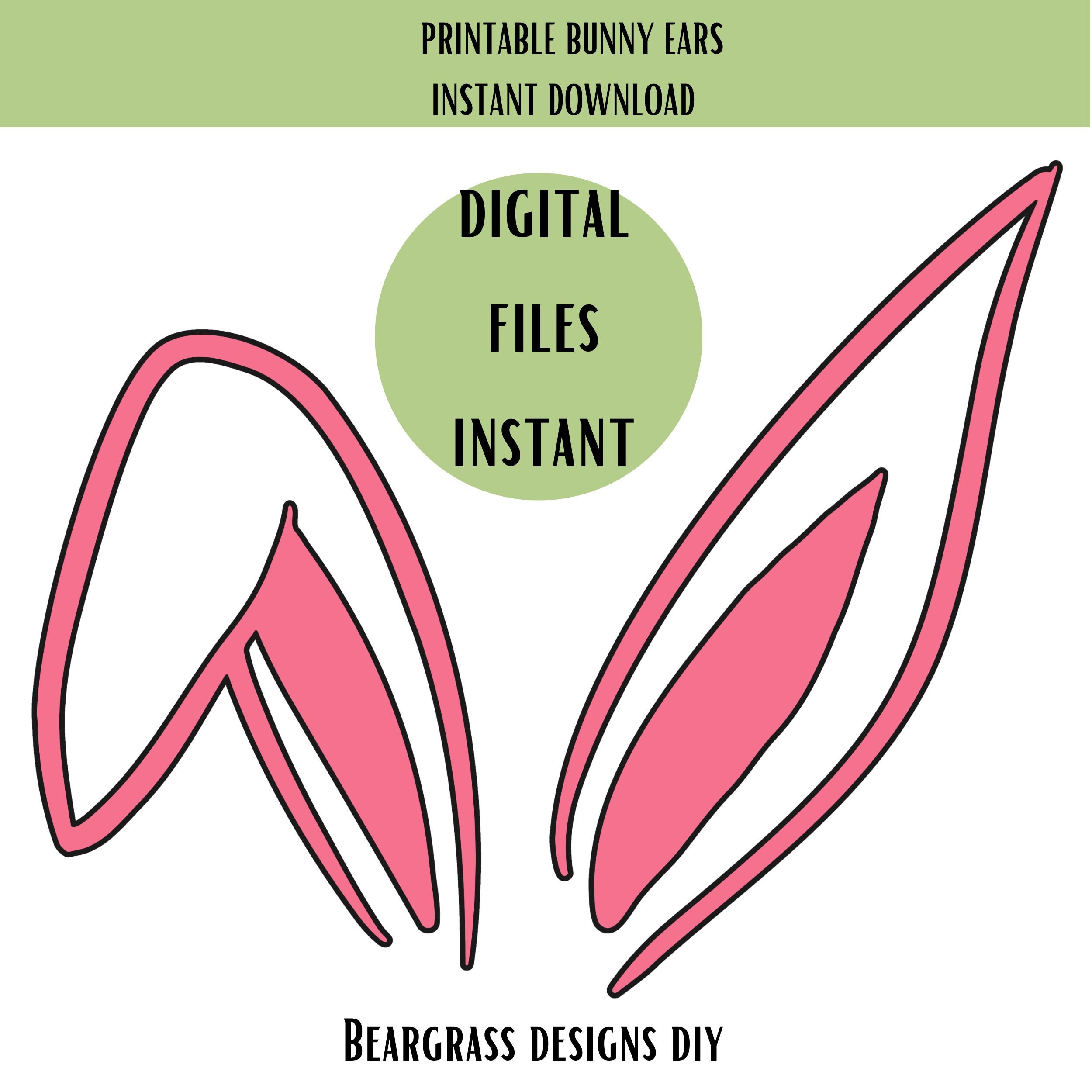 Easter Bunny Ears Transparent Files Instant Downloads SVG PNG Jpg Pdf ...