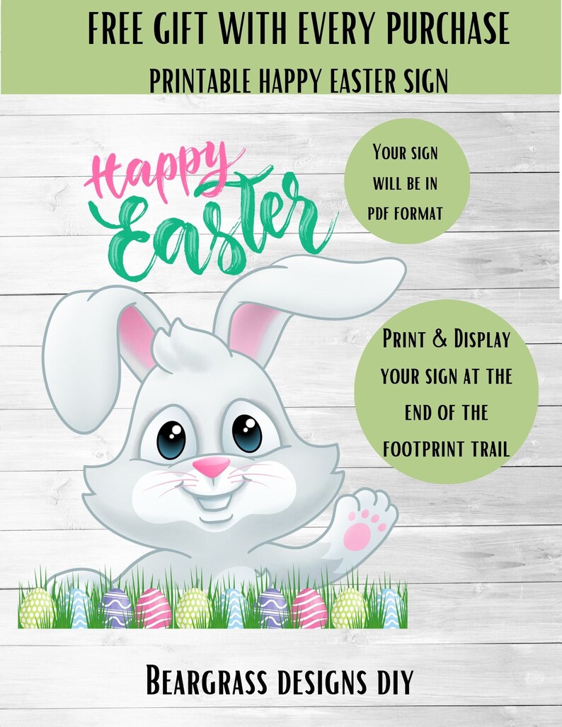 Easter Bunny Feet Printable, Instant Download , Digital ,PDF, SVG, PNG ...