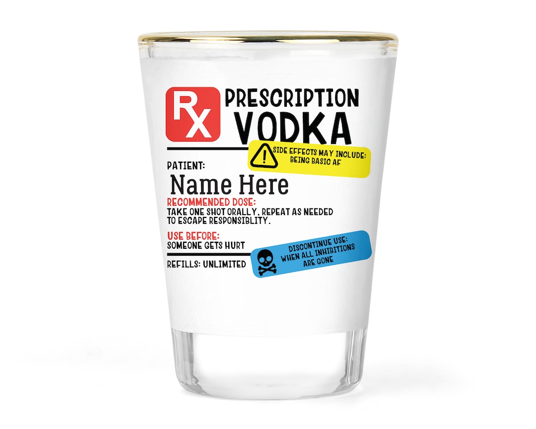 Vodka Shot Glass - Personalized Shot Glass - Custom Shot Glass - Funny ...