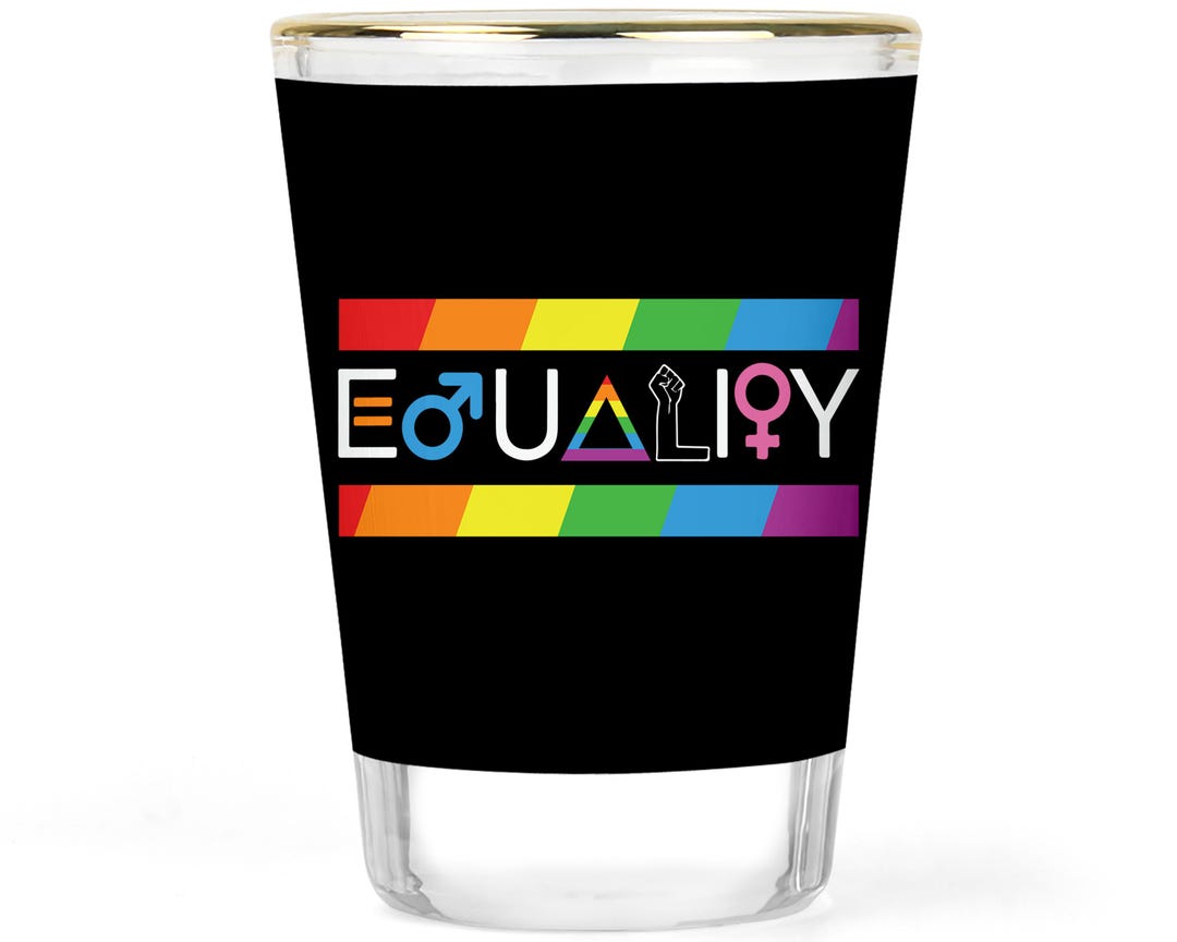 LGBTQ Pride Shot Glass — Rainbow Equality Barware Gift - Etsy