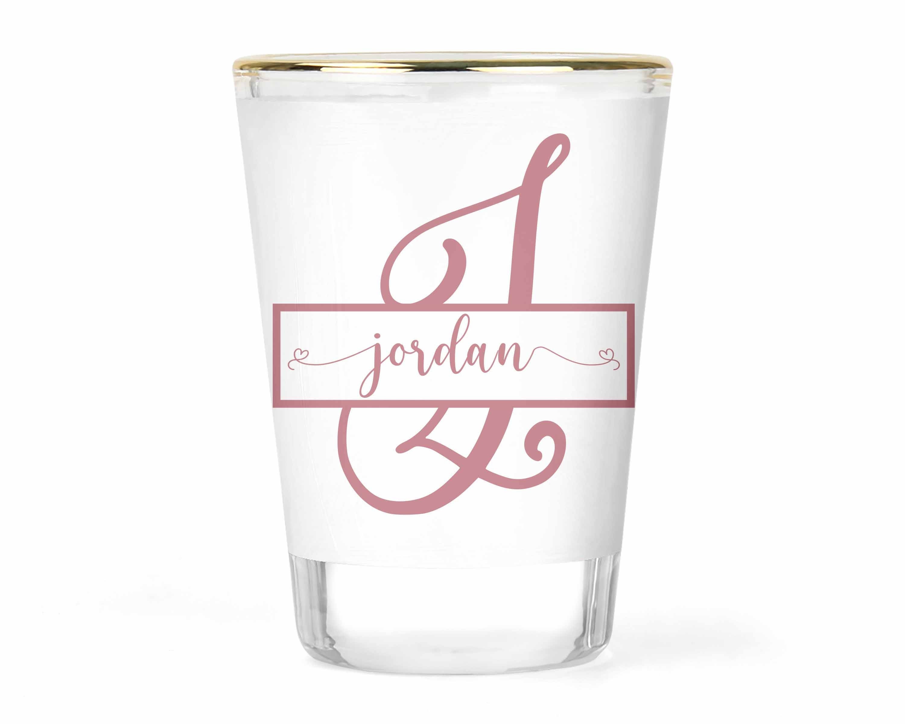 Custom Shot Glass Monogram Glass Customizable Shot | Etsy
