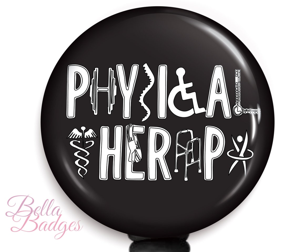 PT Badge Reel - Physical Therapy Badge Reel - Therapist Badge Reel ...