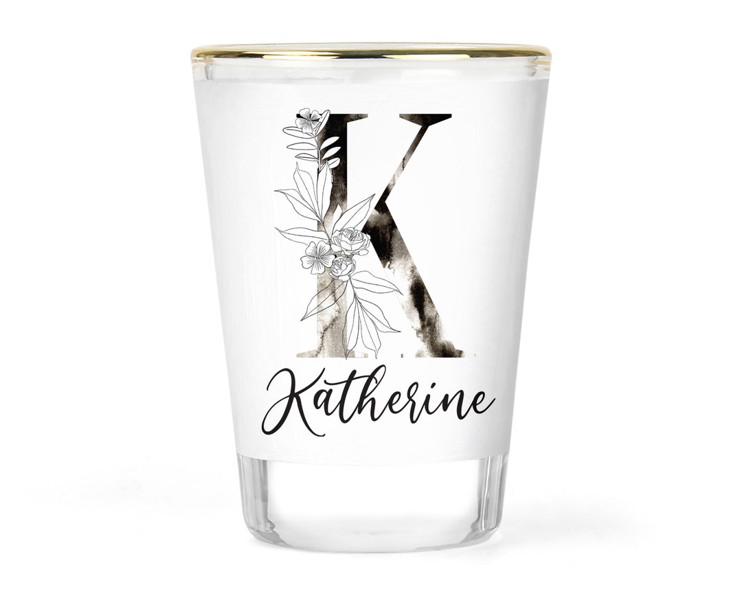Custom Shot Glass - Monogram Glass - Customizable Shot - Monogram Shot ...