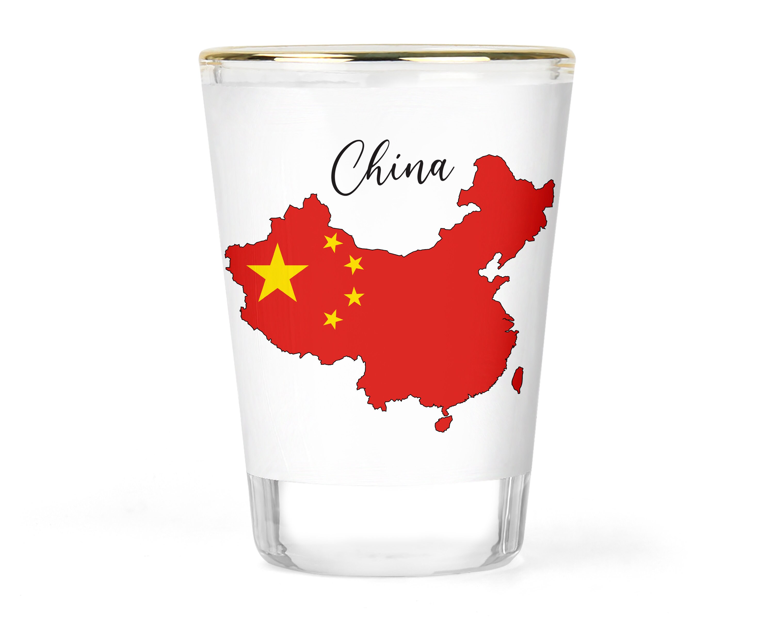 China Shot Glass China Flag Glass Chinese Shot Glass - Etsy