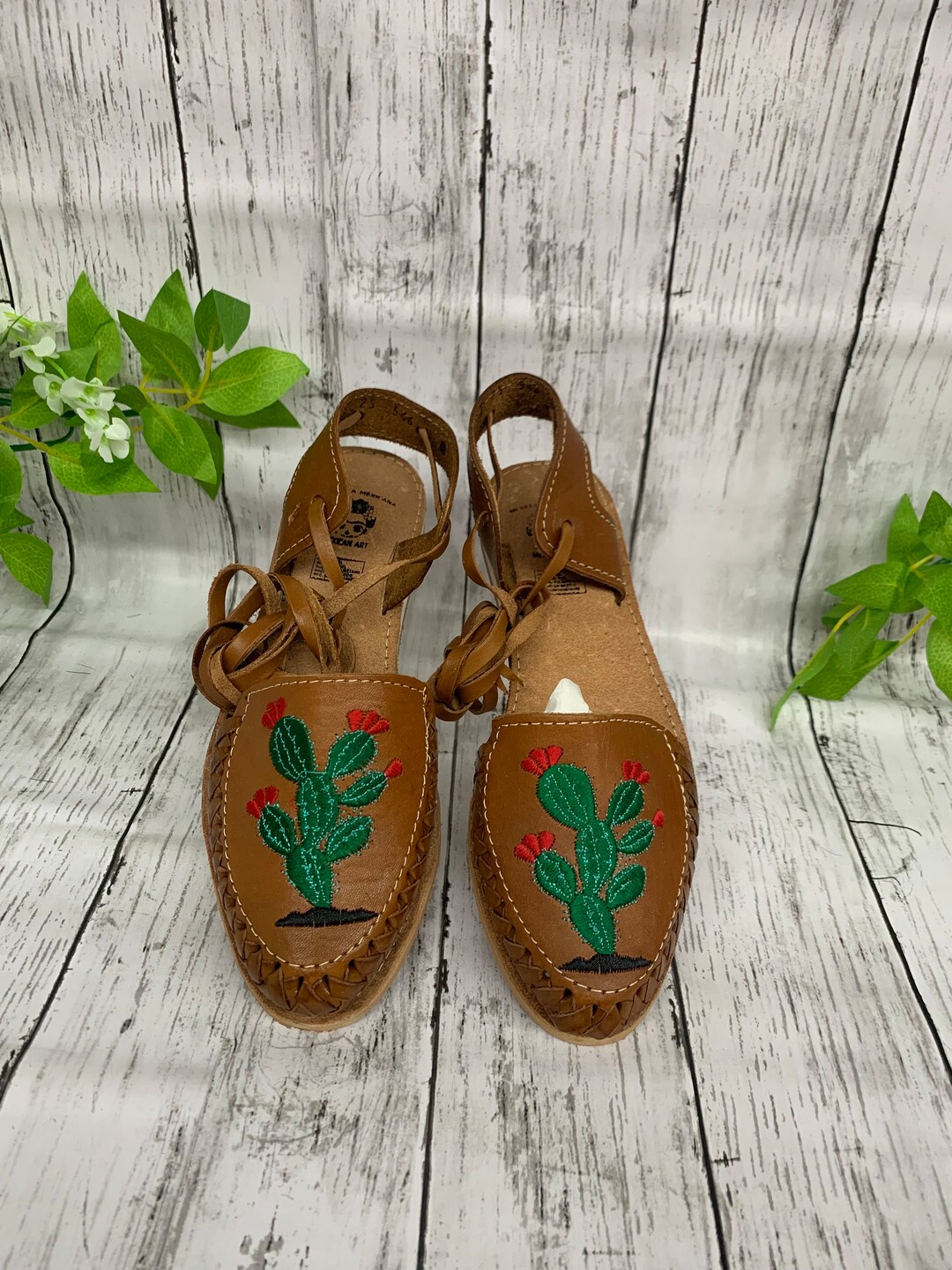 Huarache Sandals - Mexican Style - Colorful Leather - Handmade Cactus ...