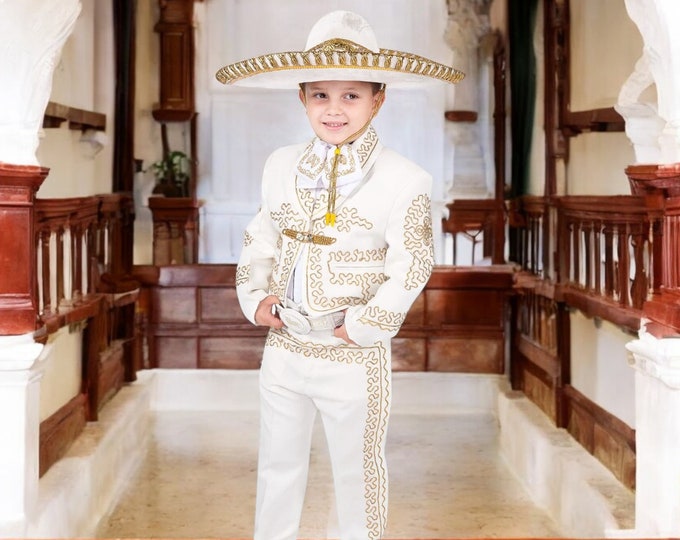 Authentic Handcrafted Kids Charro Outfit - Traditional Mexican Suit ...