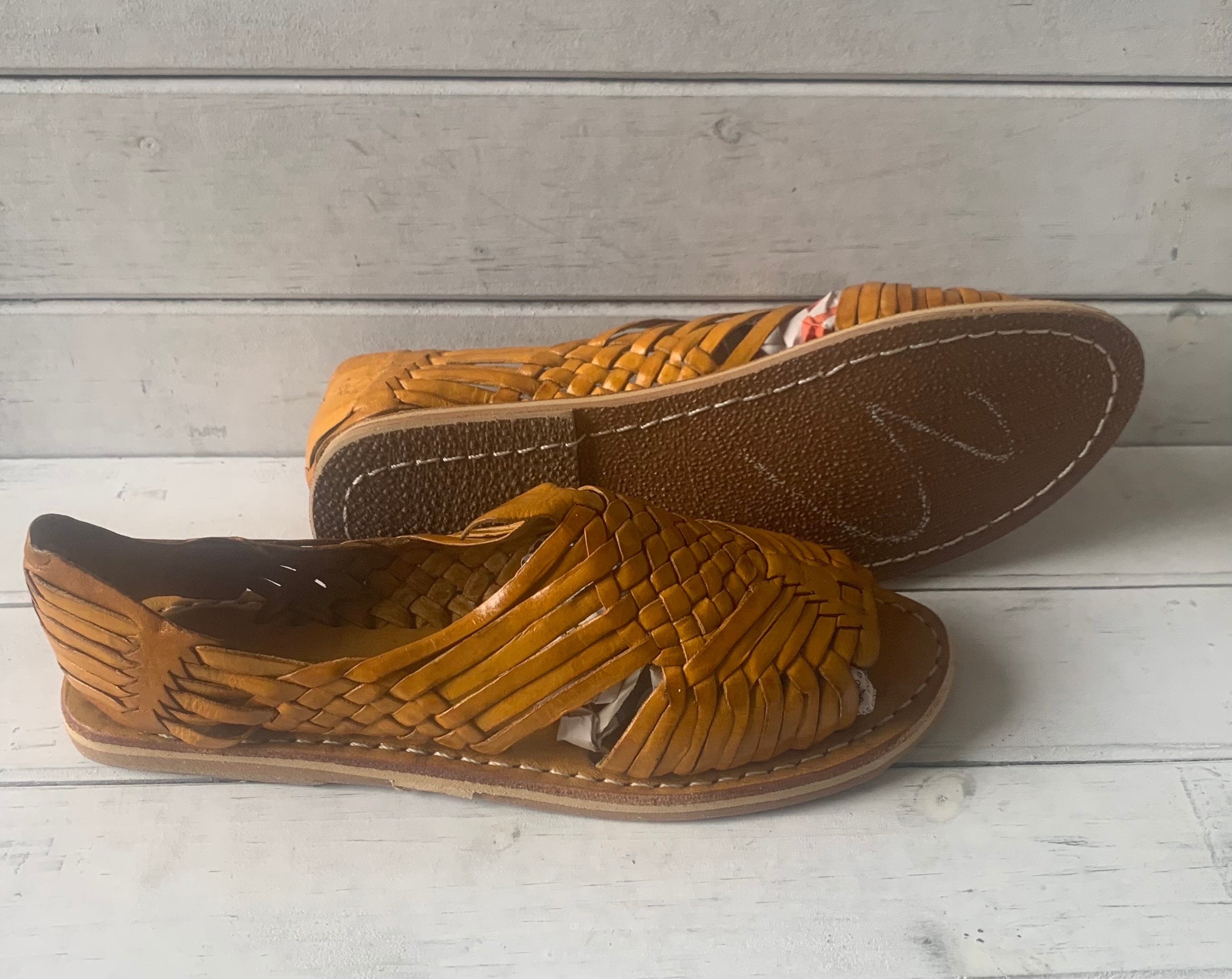 Women Huarache Sandals Mexican Style Colorful Leather Handmade Open ...