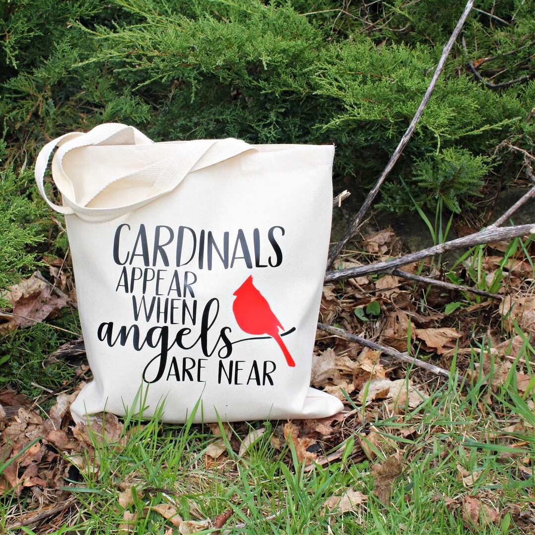 Cardinal Tote Bag, Memorial Gift, Angel, in Memory Of, Sympathy Gift ...