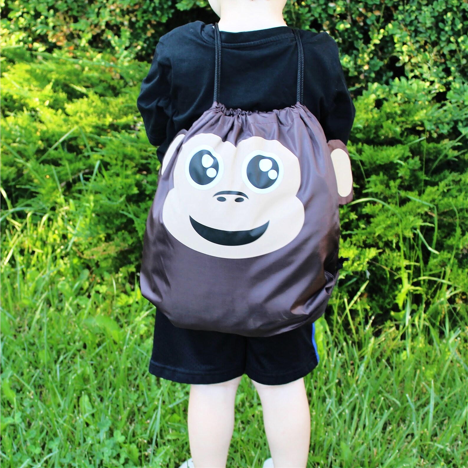 Monkey Drawstring Backpack Backpack Kids Kids Bag Custom - Etsy UK