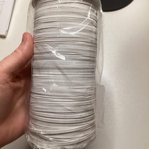3mm 1/8in Flat Elastic Band, White Elastic for Sewing, Clothing, Hair ...