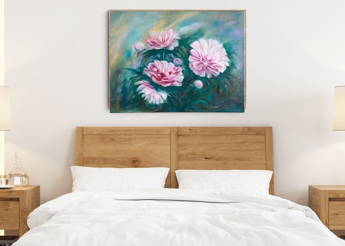 Beautiful Blooms, Pink Flowers, Wall Art Frame, Wall Paint Flowers ...
