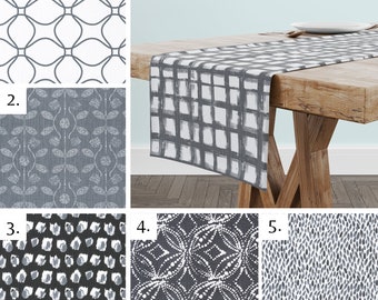 Gray Table Runner | Etsy