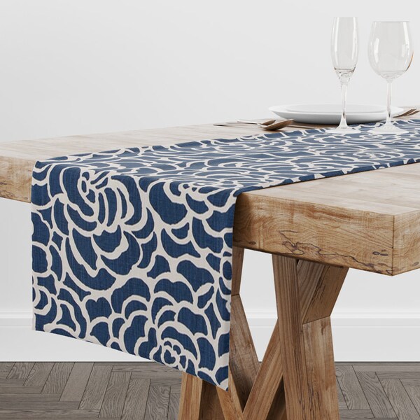 Navy Table Runner - Etsy