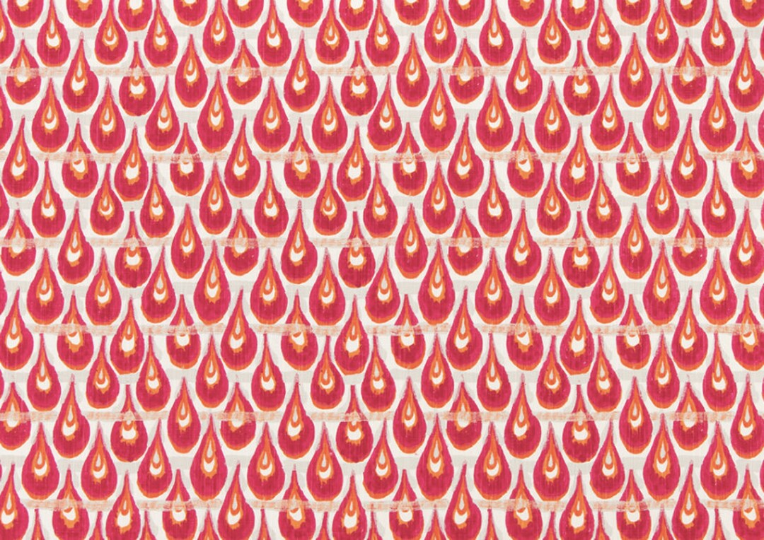 Hot Pink & Orange Abstract Teardrop Drapes: Girls Dopamine Decor ...