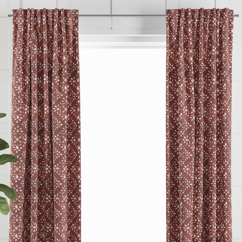 Dark Red Curtains - Etsy