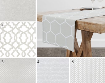 Grey Table Runner | Etsy