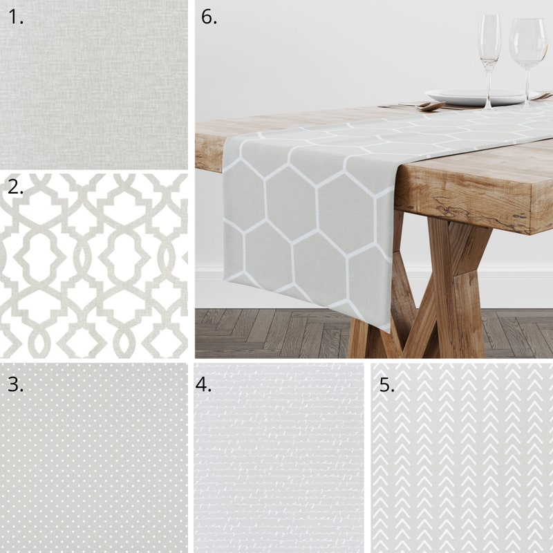 Gray Table Runner - Etsy