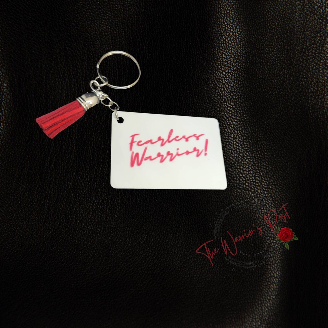Fearless Warrior Sublimation Keychain MDF Rectangle Keychain - Etsy