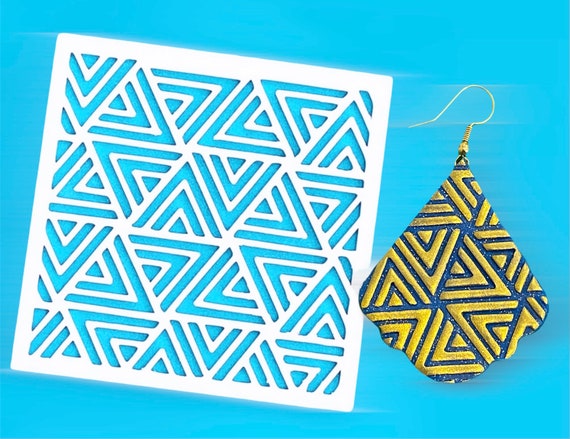 Polymer Clay Geometric Texture Sheet 3D Printed Triangle - Etsy