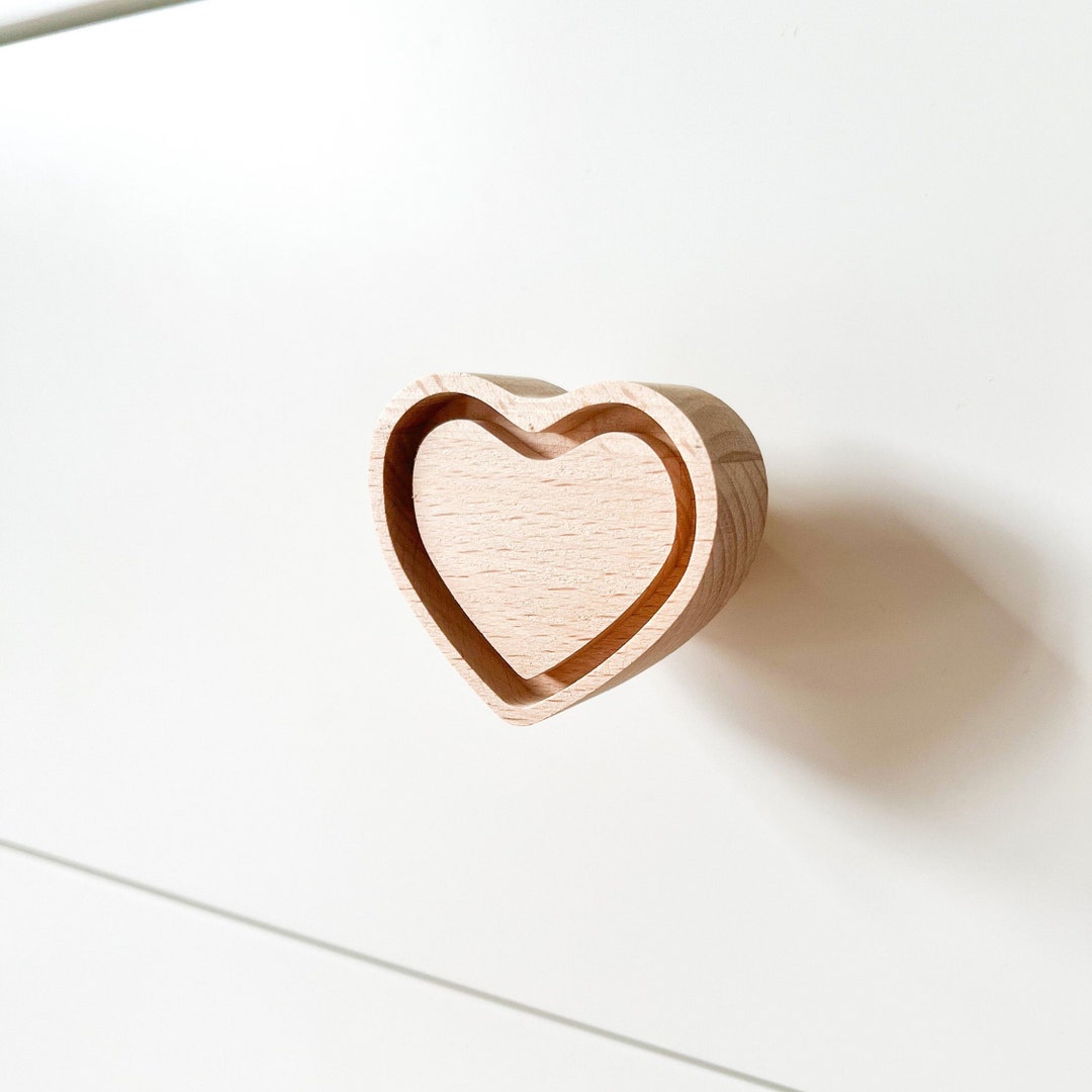 Heart Furniture Handle Made of Wood a Heart-shaped Decoration of Your ...