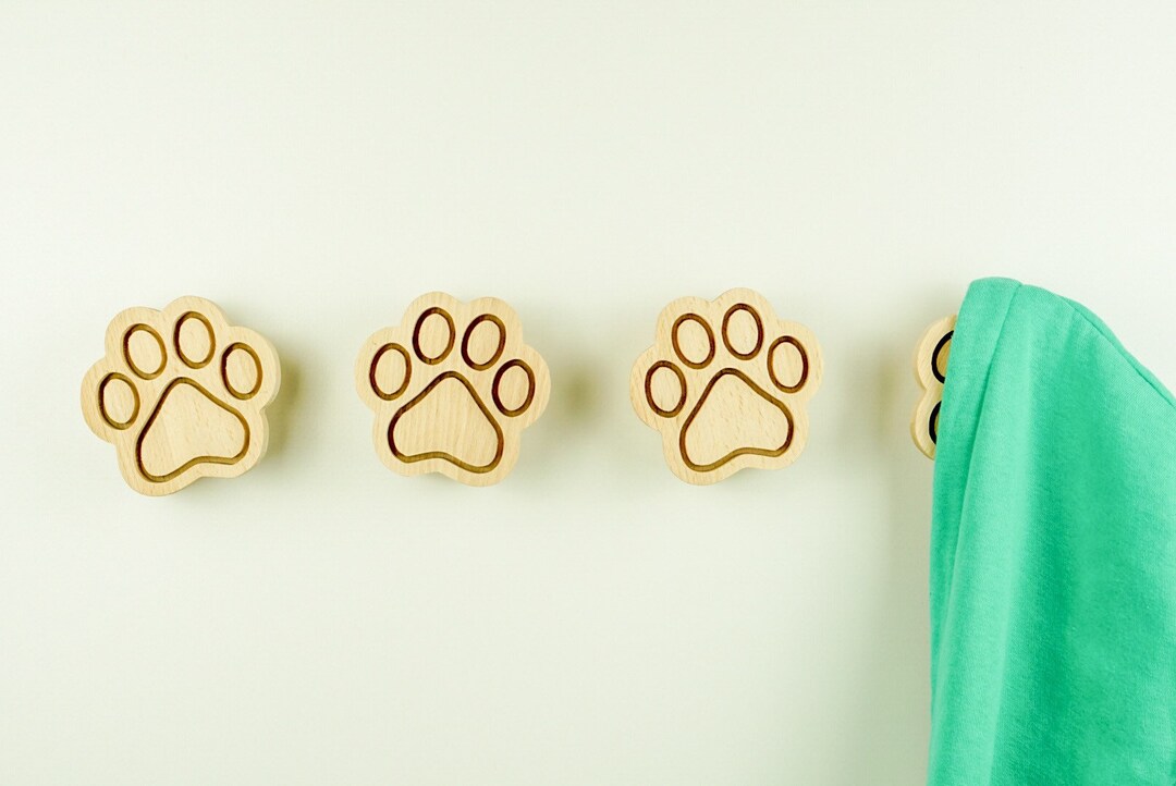 Wall Hook Paw Made of Wood 1 Piece - Etsy