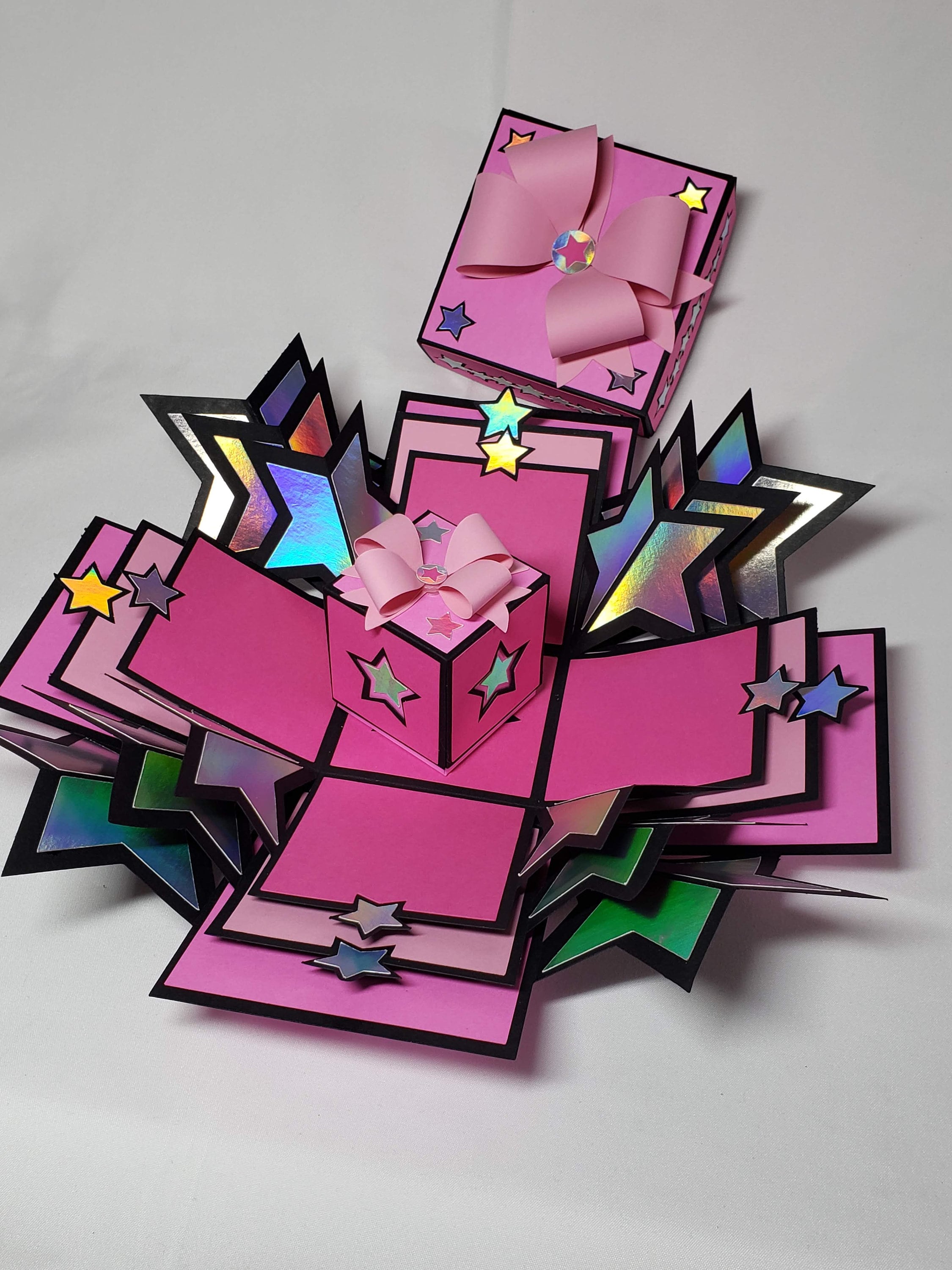 Star Explosion Box / Holographic / Glitter Explosion Box / - Etsy UK